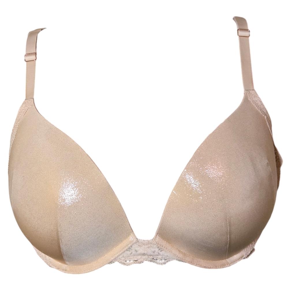 Victoria's Secret Beige/Pink Shimmery Dream Angel Bra - Gem